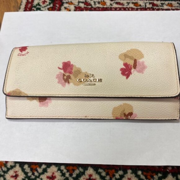 Coach | Bags | Coach Floral Wallet Authenticated | Poshmark